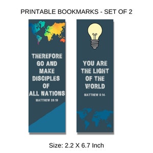 Printable Bookmark Set of 2, Christian Bookmarks, the Great Calling ...