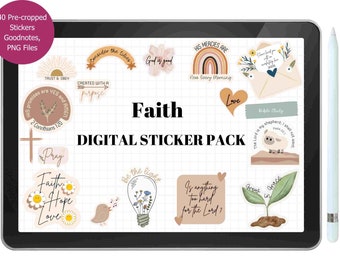 Christian Stickers for Goodnotes, Bible Journaling Digital Stickers ...
