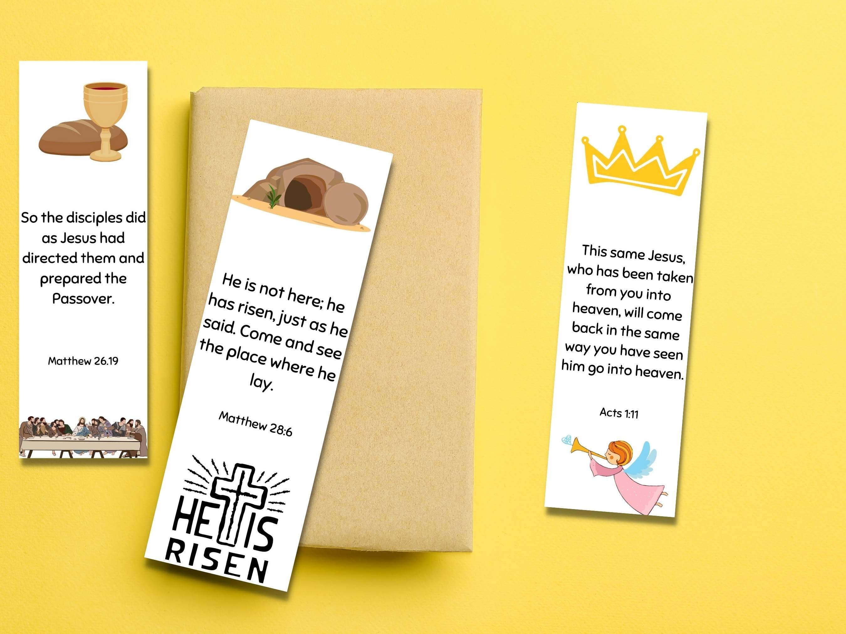 Printable Easter Bookmarks Set of 8 Printable Book Marks Kids Digital ...