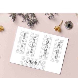 Fruit of the Spirit Printable Bookmark Set of 19 Bible Digital Bookmark ...