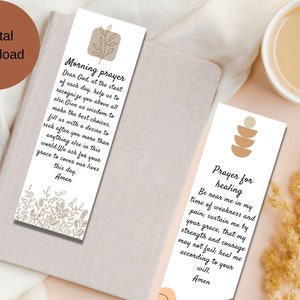 Prayer Bookmarks Set of 4, Christian Gift (digital Download) - Etsy