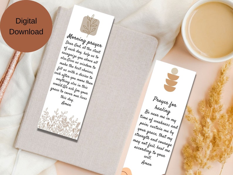 Printable Bookmarks Set of 4,prayer Bookmarks Printable Prayer Journal ...