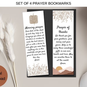 Printable Bookmarks Set of 4,prayer Bookmarks Printable Prayer Journal ...