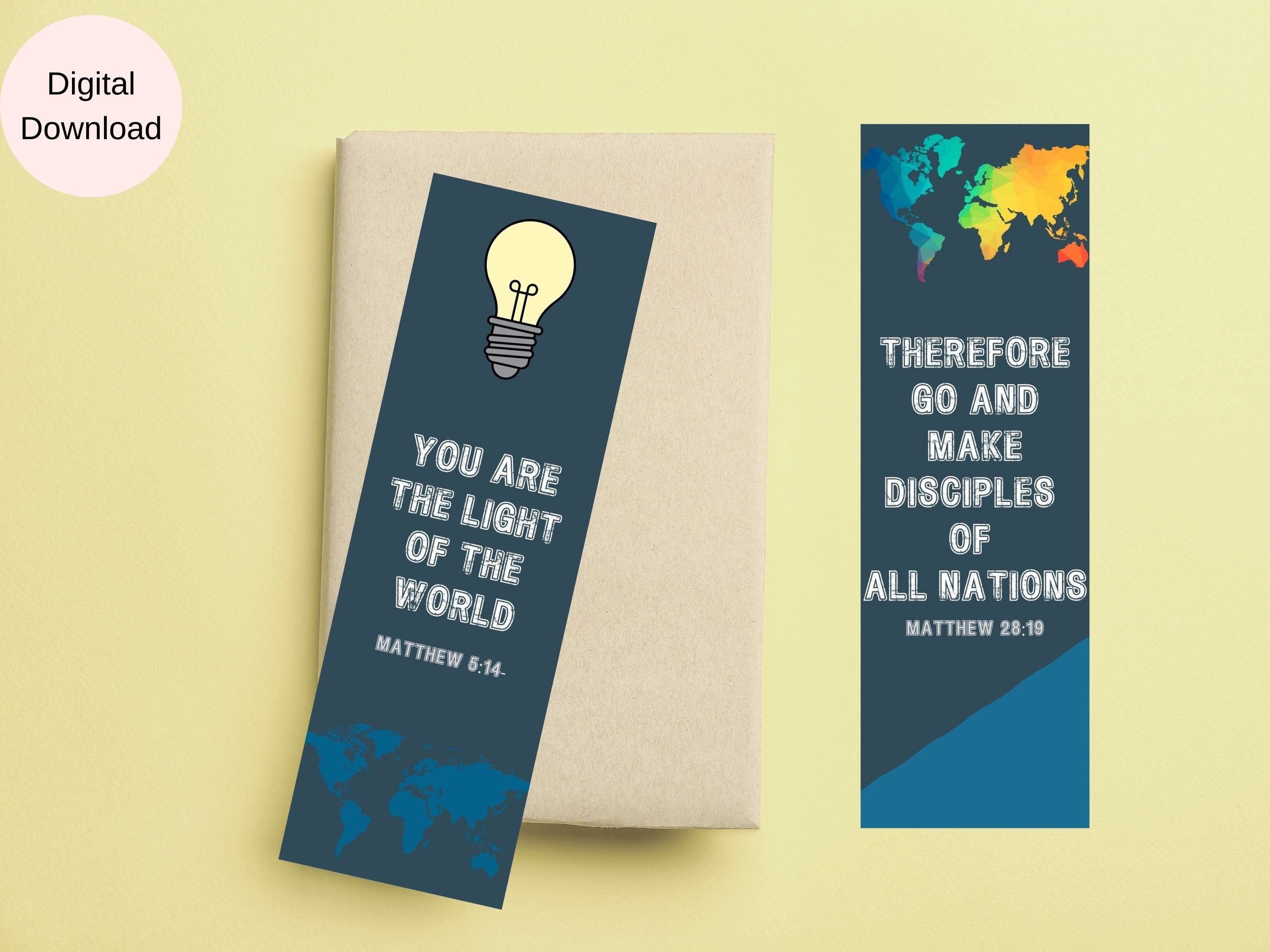 Printable Bookmark Set of 2, Christian Bookmarks, the Great Calling ...