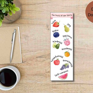 Fruit of the Spirit Printable Bookmark Bible Bookmark Printable Church ...