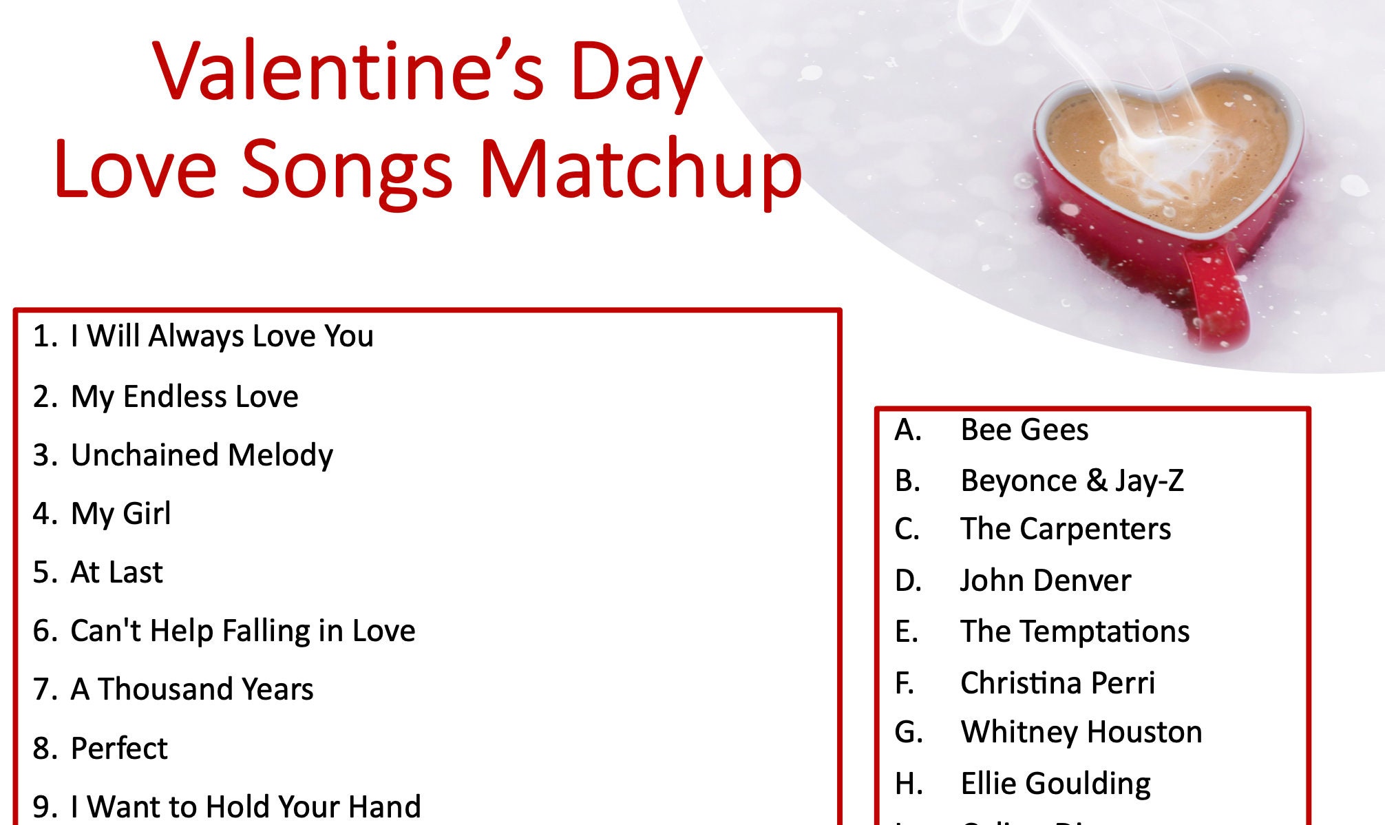 Valentine's Day Game Bundle #1 - Etsy