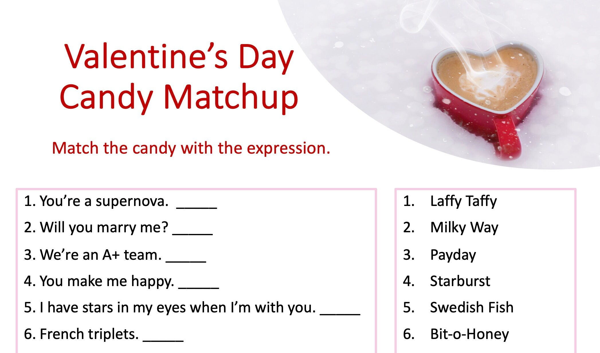 Valentine's Day Game Bundle #1 - Etsy