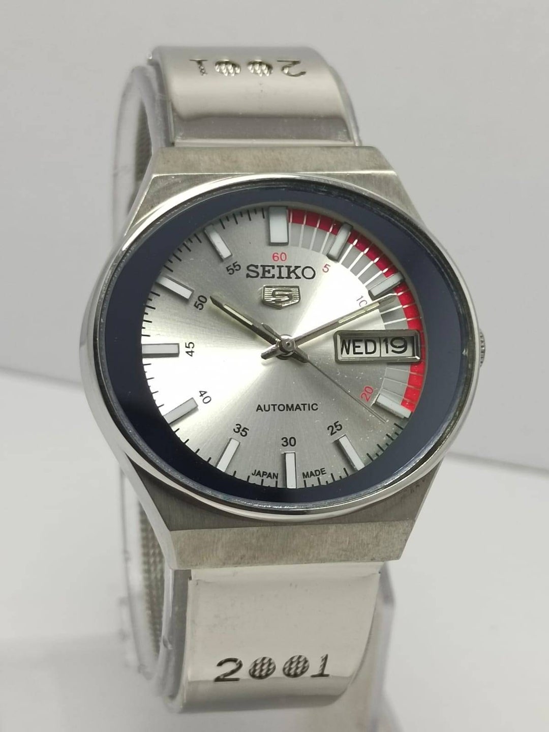 Japan Made Genuine Vintage Seiko Silver Dial Day & Date - Etsy