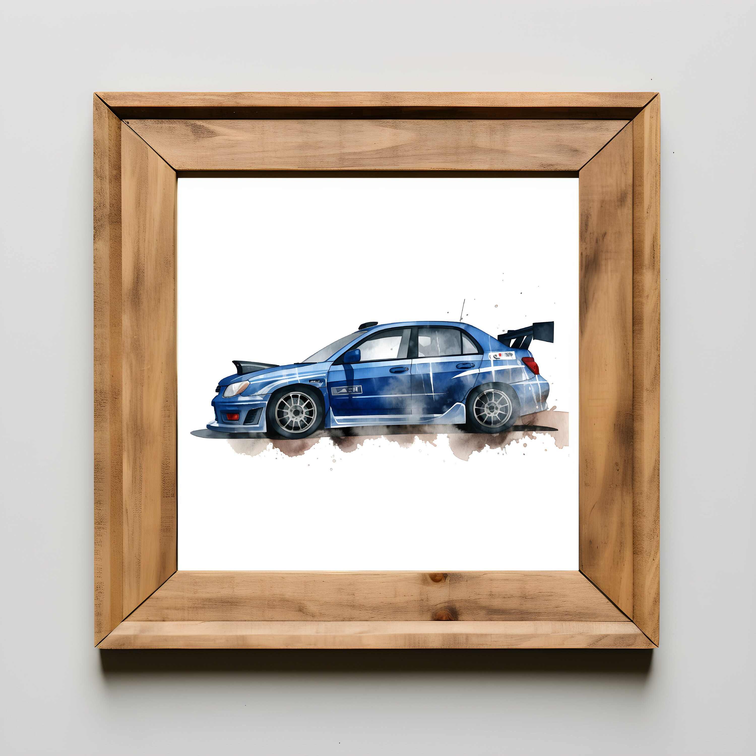 Watercolor Rally Car Prints - Set of 6 Nursery Posters, Kids Room Decor ...