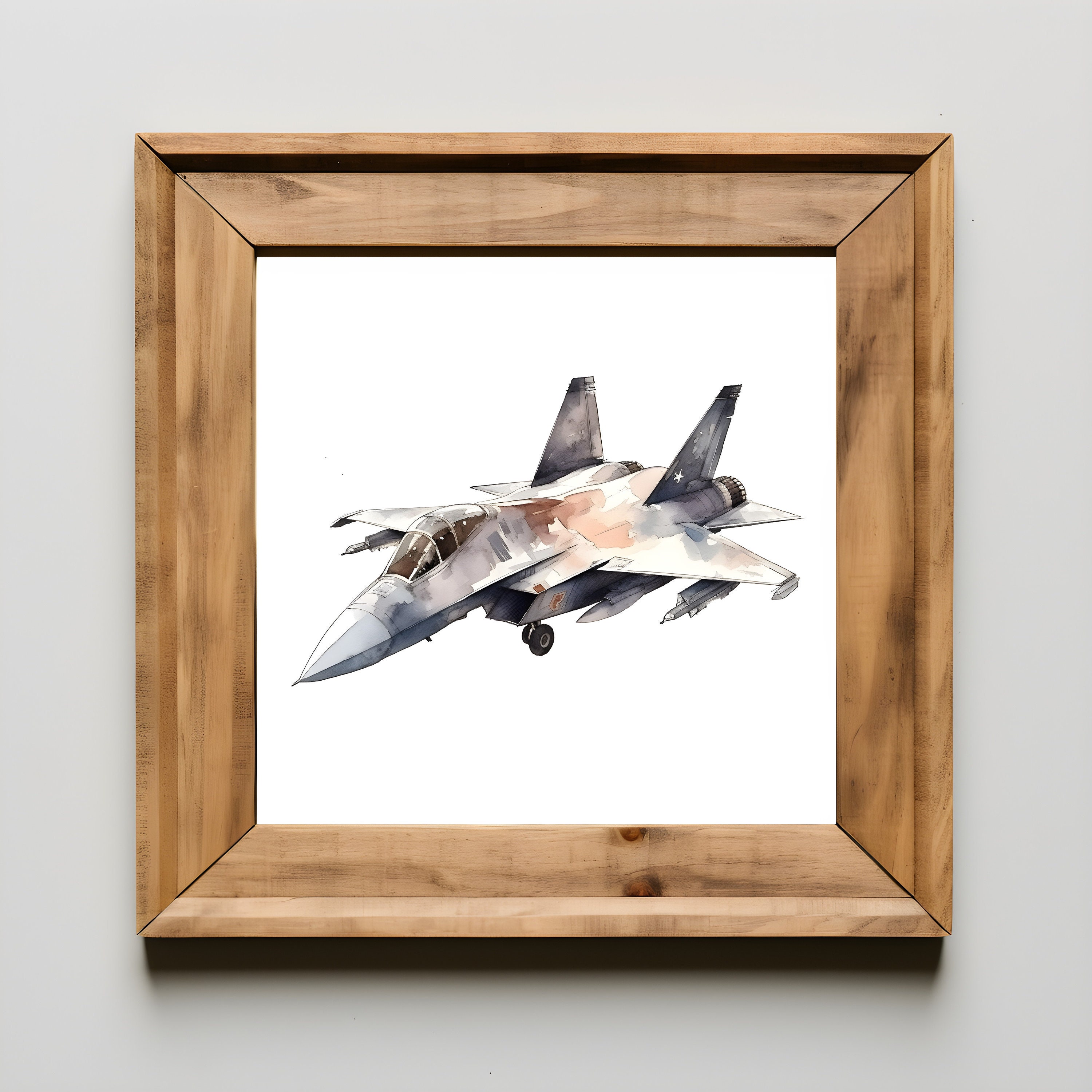 Watercolor Airplanes Art Prints - Set of 6, Printable Fighter Jets - Etsy