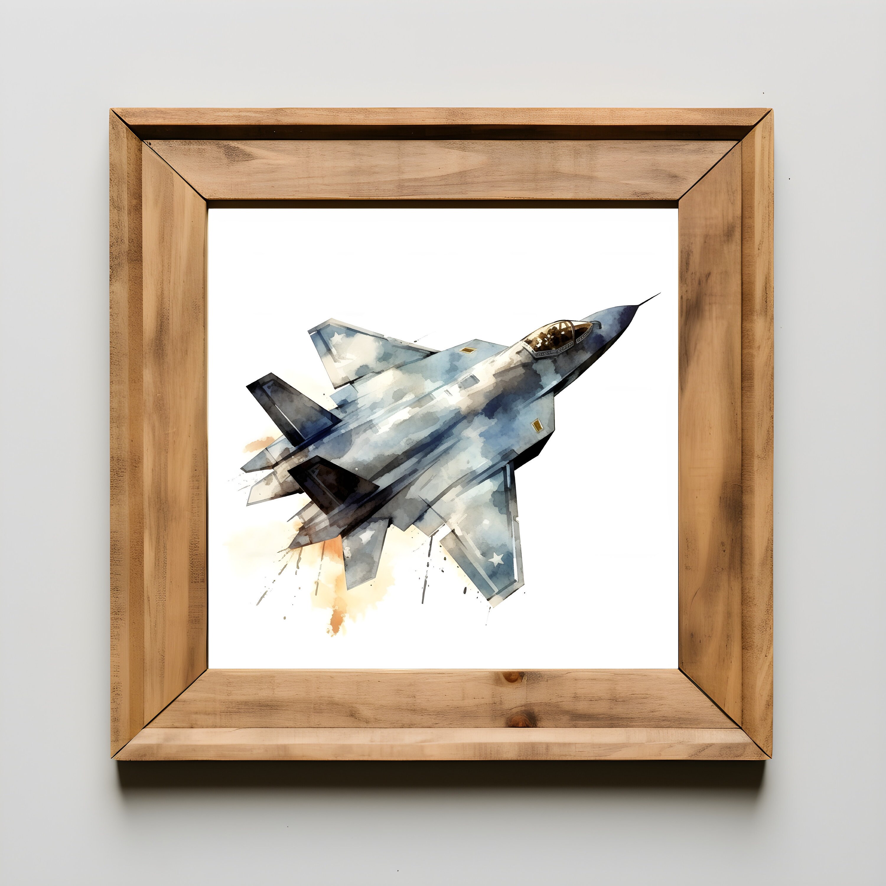 Watercolor Airplanes Art Prints Set of 6, Printable Fighter Jets - Etsy