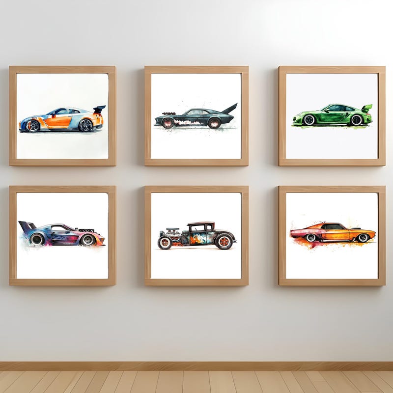 Printable Hot Wheel Art - Etsy UK