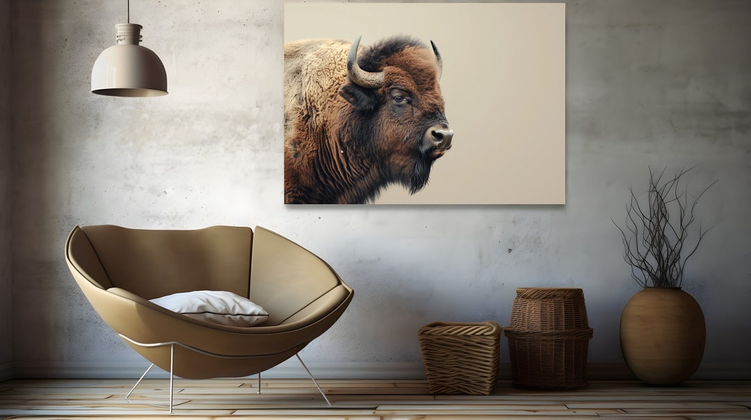 Buffalo Artwork - Large Canvas Gallery Print - Sizes up to 40x60 Inch ...