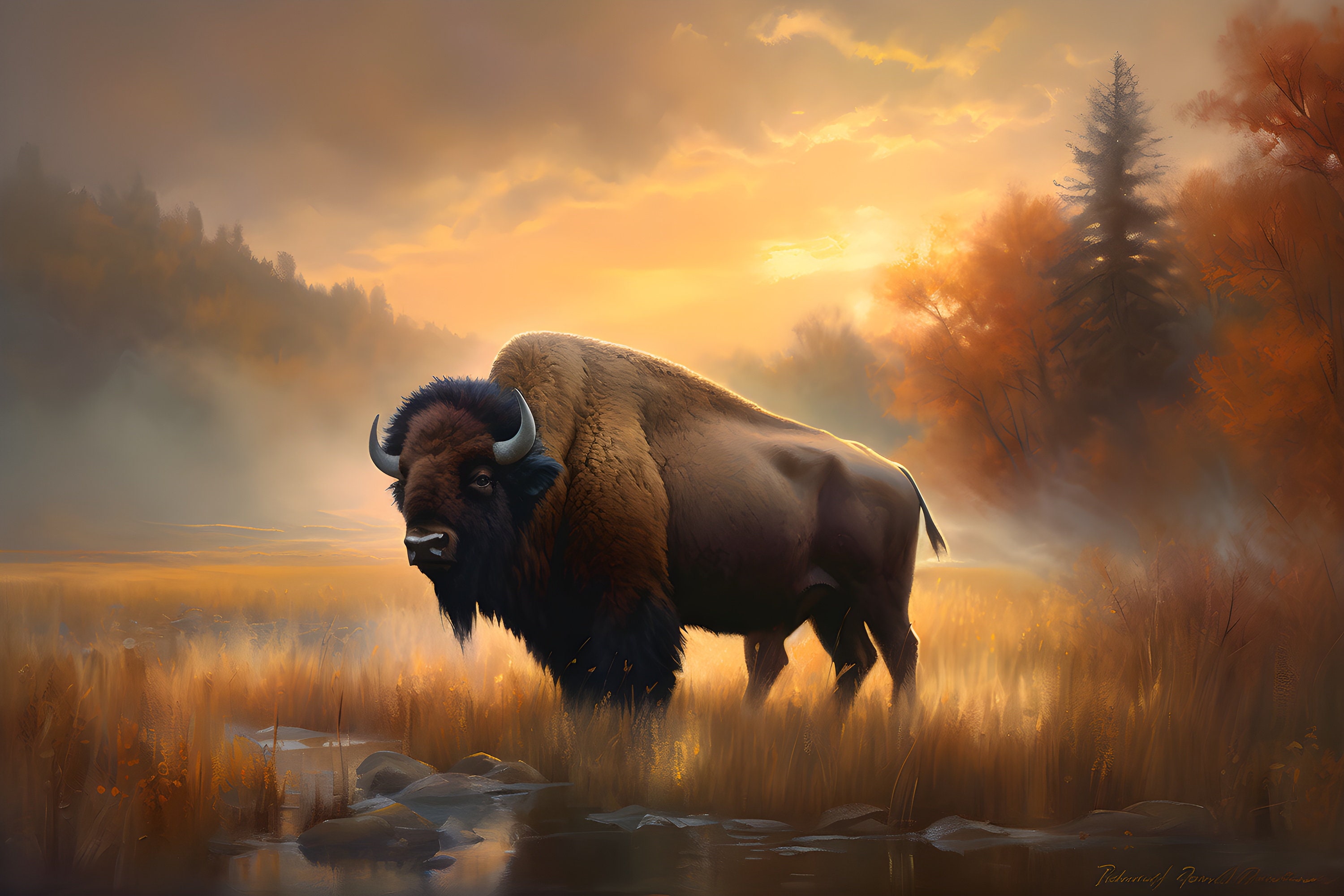 Canvas Galley Wrapped Wall Art, Extra Large Sizes, Oil Painting Style ...