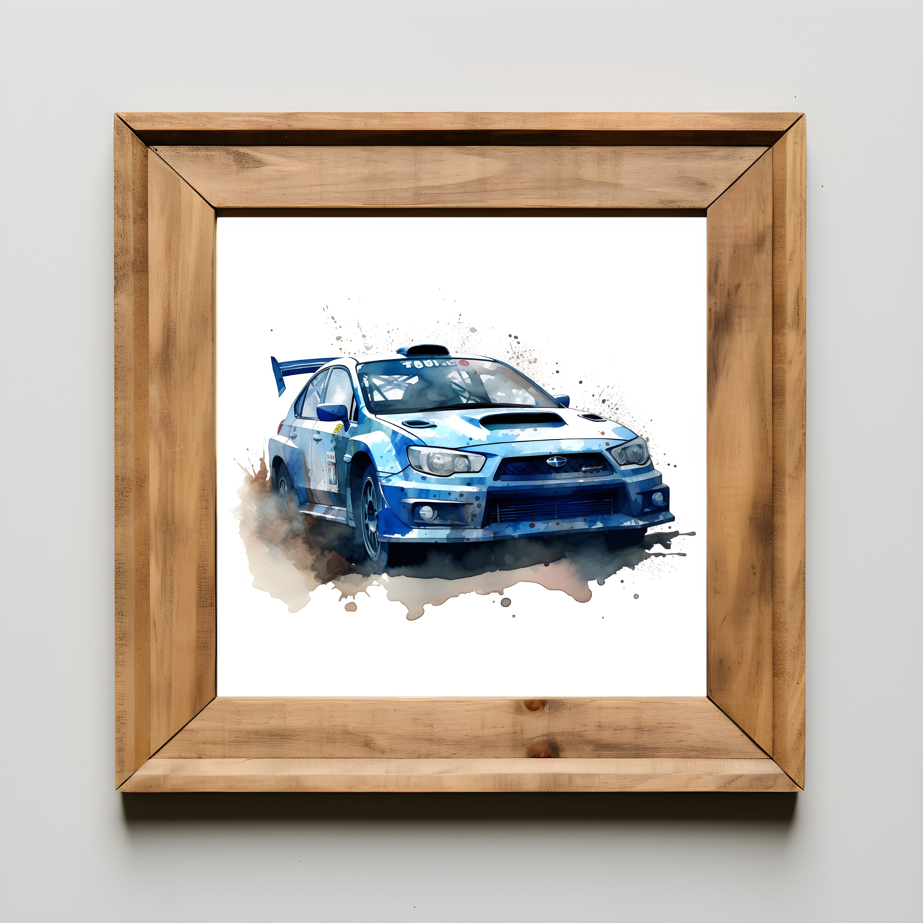 Watercolor Rally Car Prints: Set of 6 Kids Room Posters (digital ...