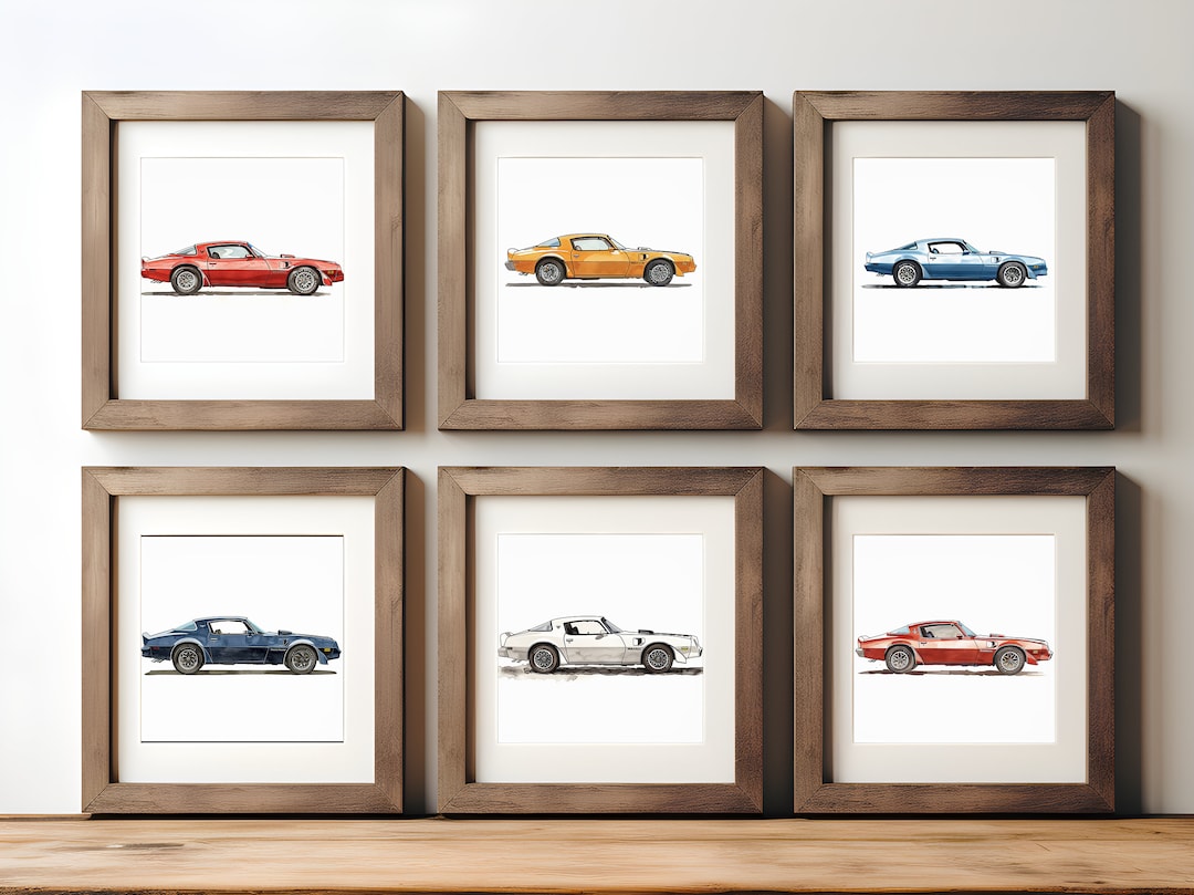 Watercolor Trans Am & Firebird Art Prints - Set of 6 (digital Download ...