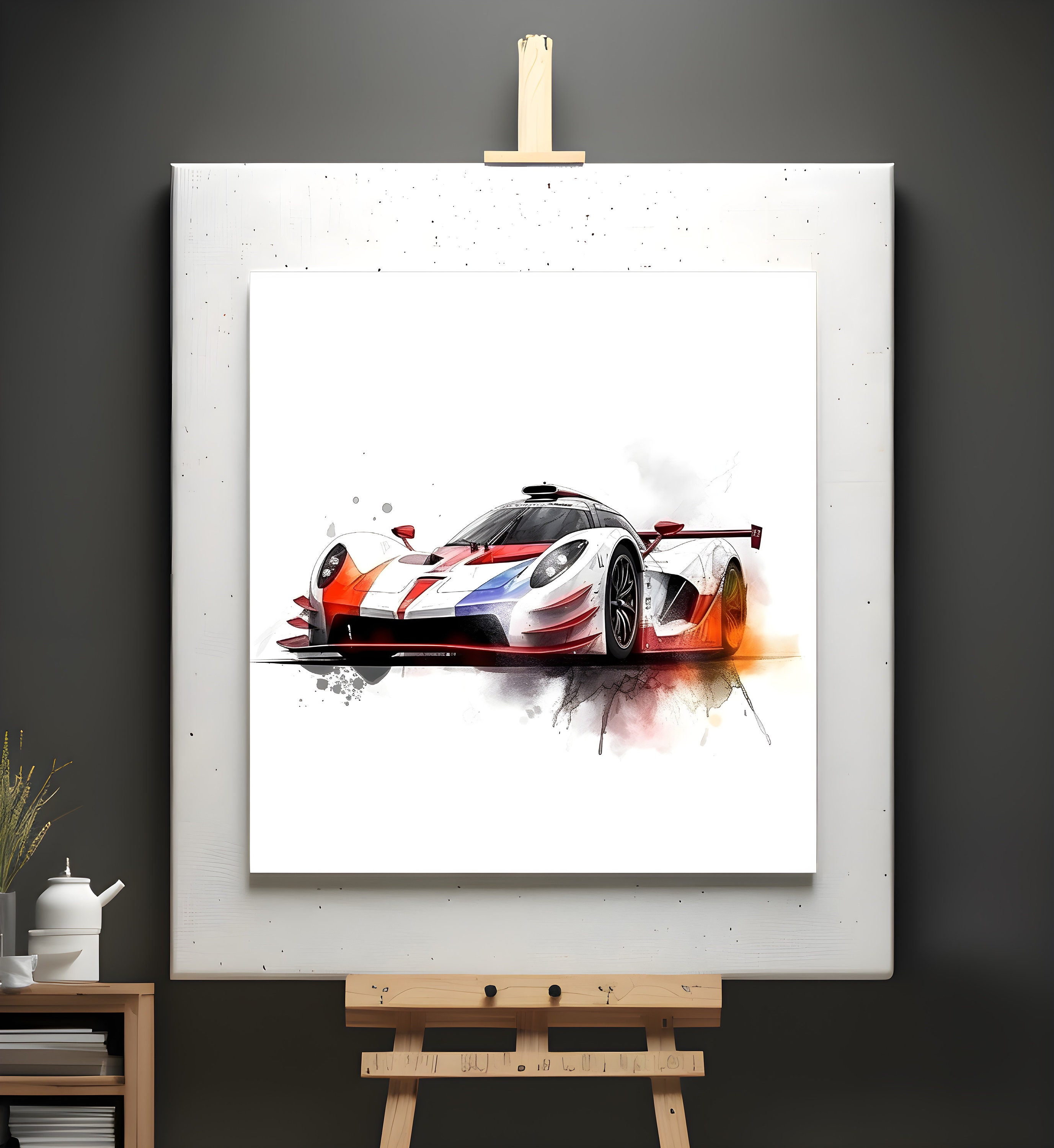 Watercolor Modern Race Car Prints Set of 6 Nursery Posters - Etsy