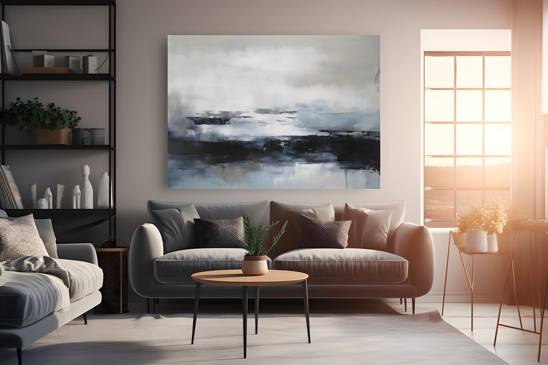 Blue Large Abstract Canvas Gallary Print - Sizes up to 60x40 Inch - Etsy