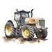 Watercolor Classic Tractor Art Prints - Set of 6, Modern Farm Equipment ...