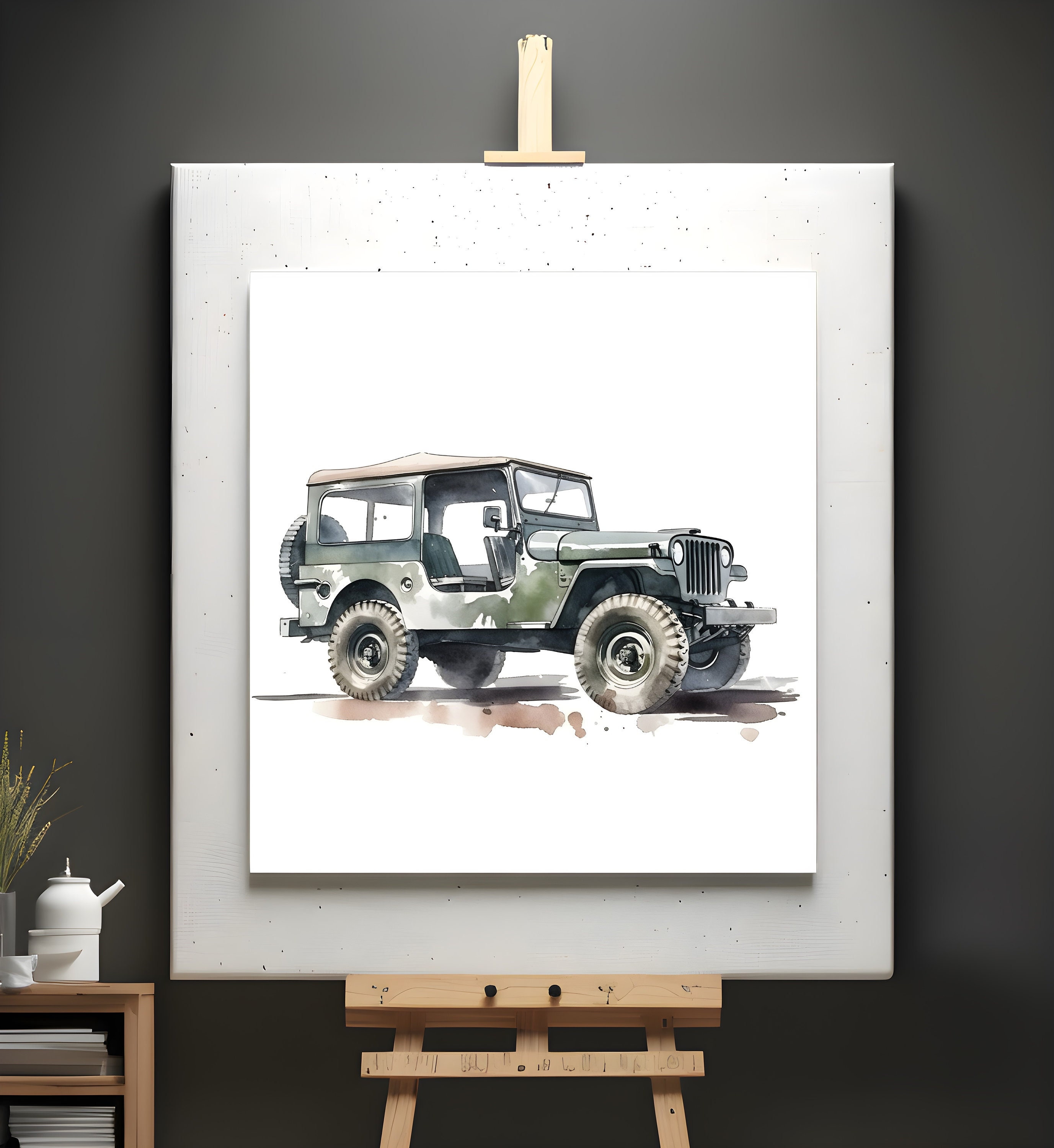 Watercolor Classic Jeep Prints - Set of 6, Nursery Posters, Boy Kids ...