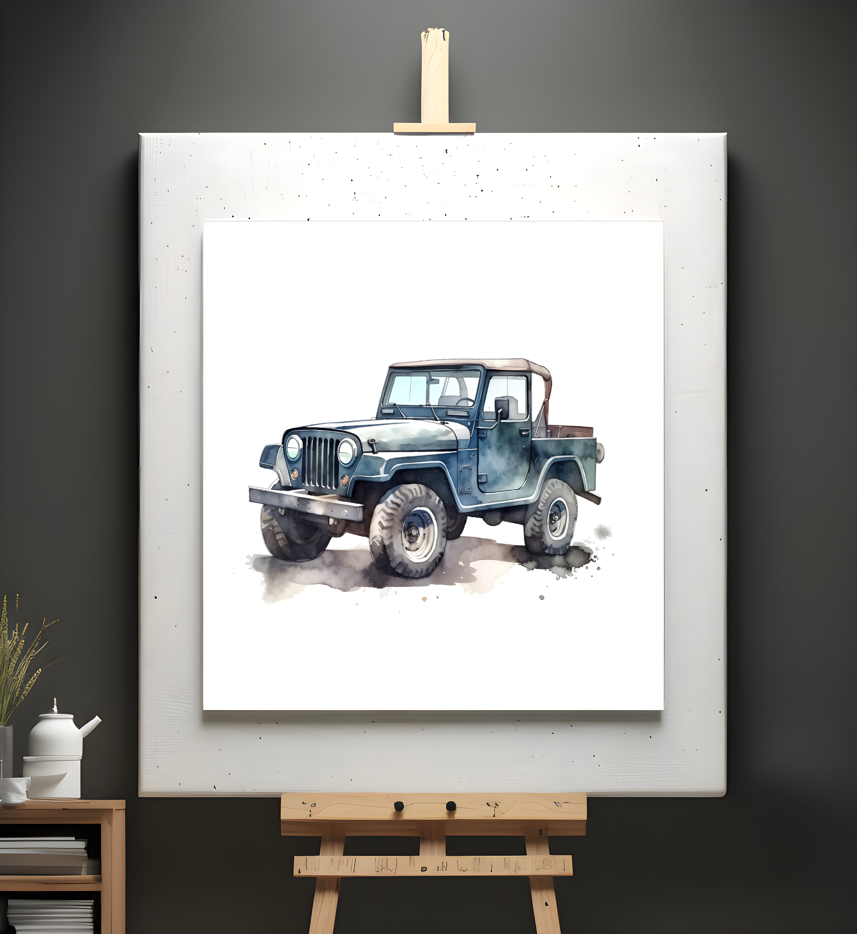 Watercolor Classic Jeep Prints Set of 6, Boy Kids Room / Nursery Wall ...