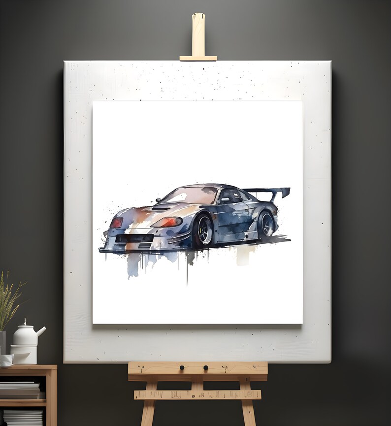 Watercolor Race Car Prints - Classic Cars, Set of 6 (digital Download ...