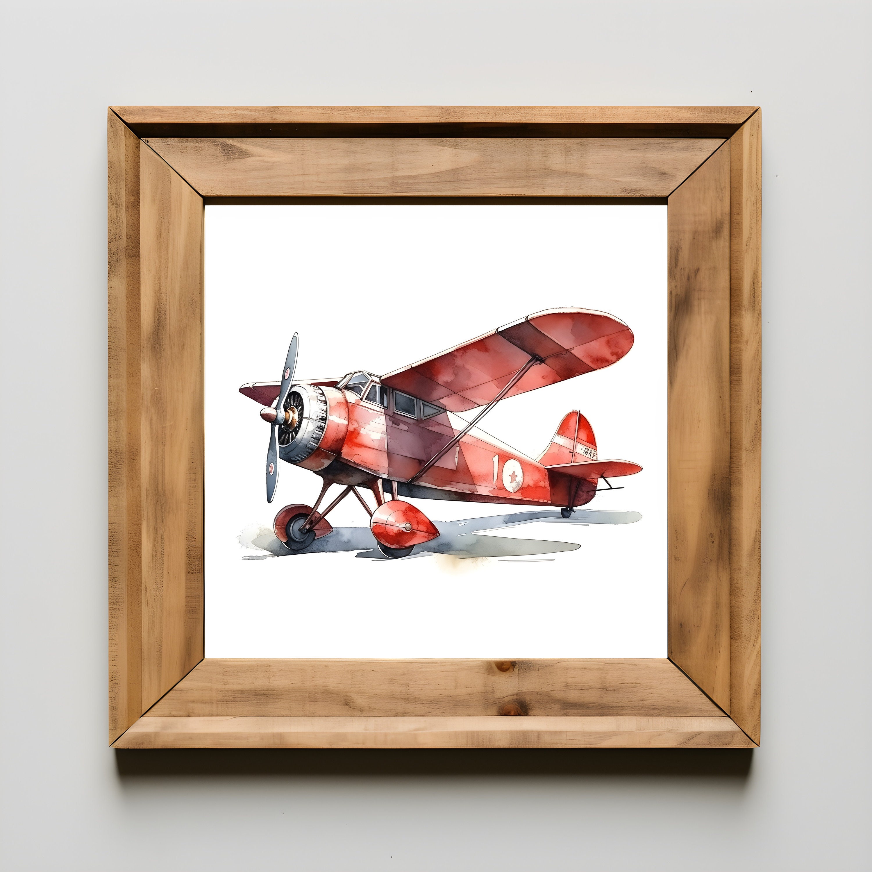 Watercolor Airplanes Art Prints Set of 6 Aviation Decor - Etsy