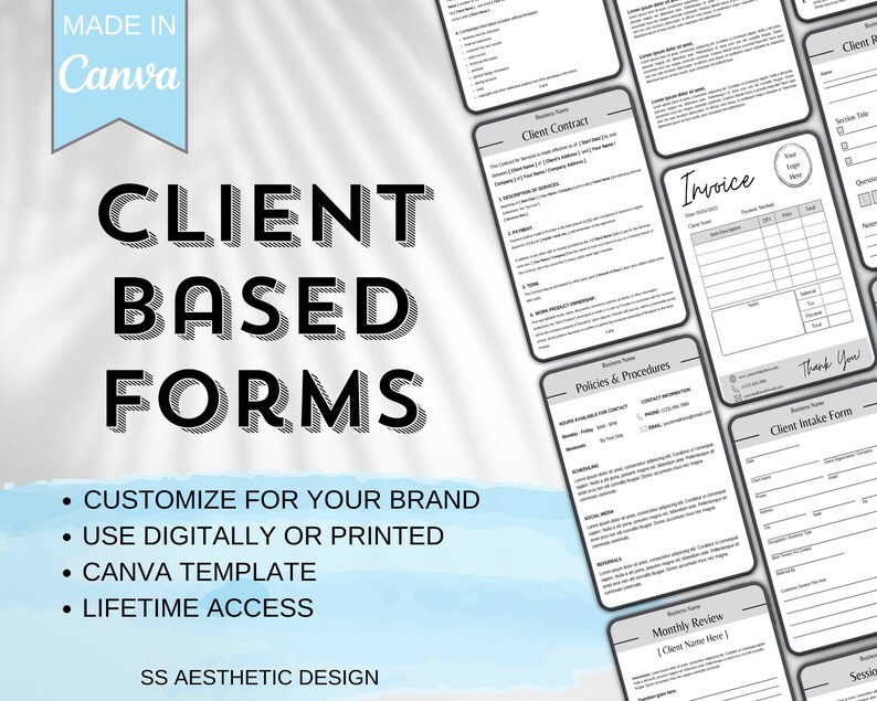 Client Based Business Forms | Virtual Assistant Templates | Client ...