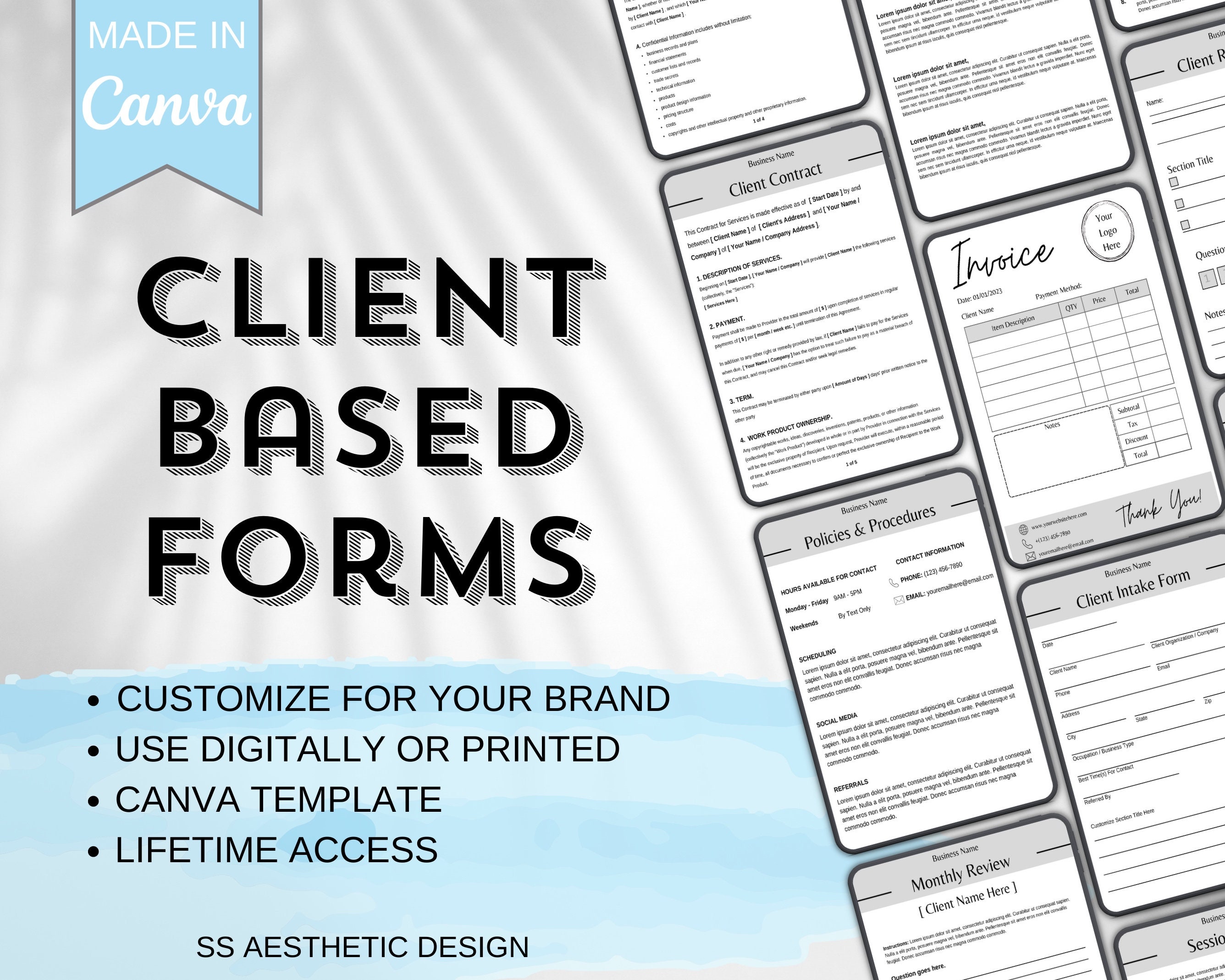 Client Based Business Forms | Virtual Assistant Templates | Client ...
