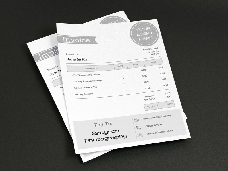 Invoice Template - Invoice Receipt Template - Order Form Template ...