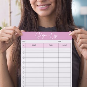 Editable Sign up Sheet. Sign up Sheet Template. Event Sign Up. Canva ...