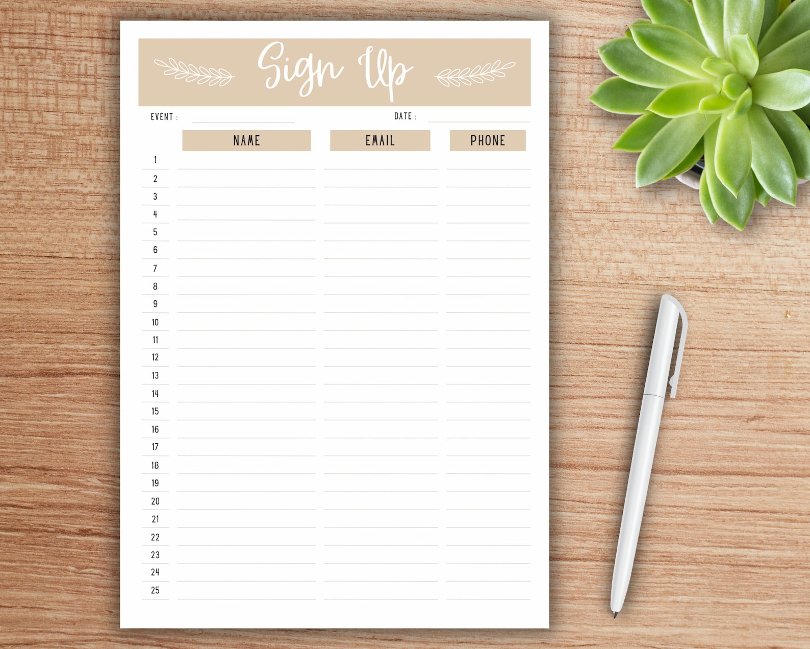 Editable Sign up Sheet. Sign up Sheet Template. Event Sign Up. Canva ...
