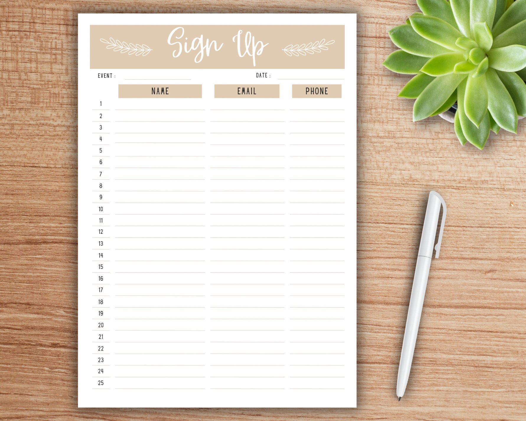 Editable Sign up Sheet. Sign up Sheet Template. Event Sign Up. Canva ...