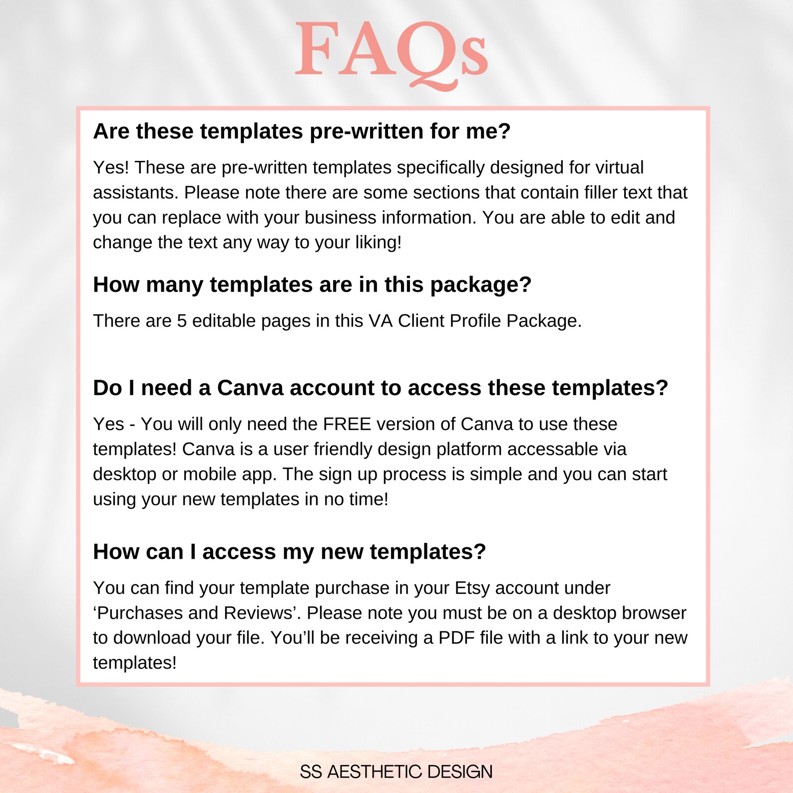Virtual Assistant Client Profile Package | Client Onboarding | Virtual ...