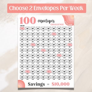 100 Envelope Challenge | Saving Challenge | Money Saving Challenge ...