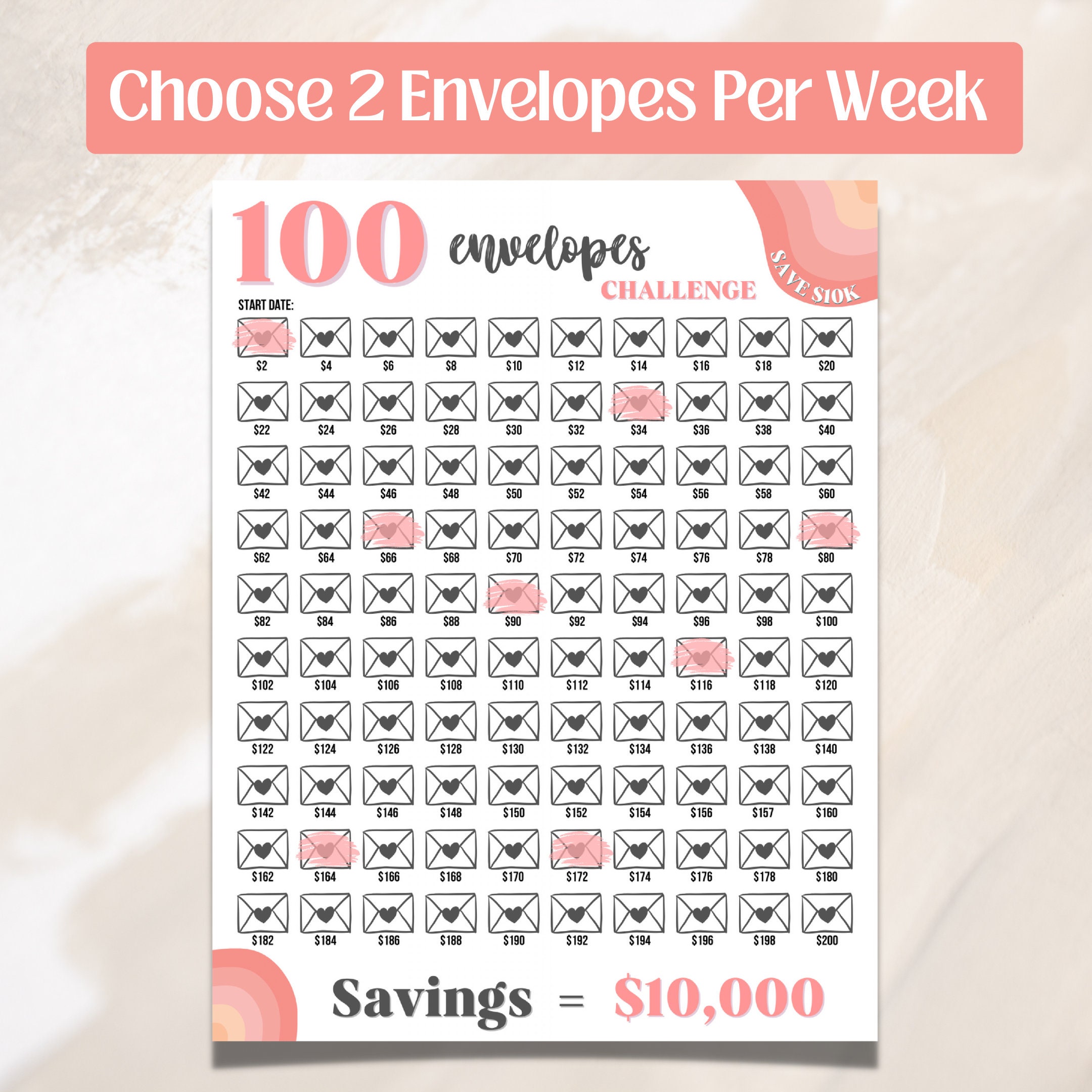 100 Envelope Challenge Saving Challenge Money Saving Challenge Saving ...