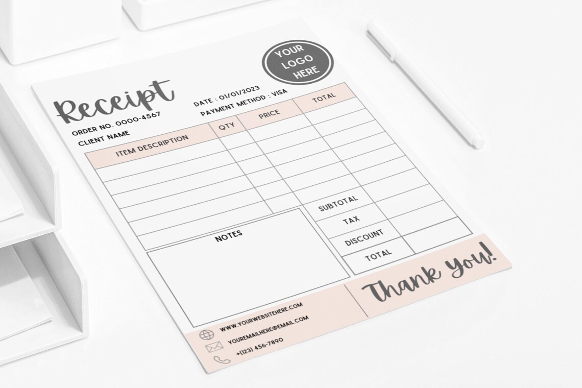 Invoice Template Receipt Template Canva Order Form Template Small ...