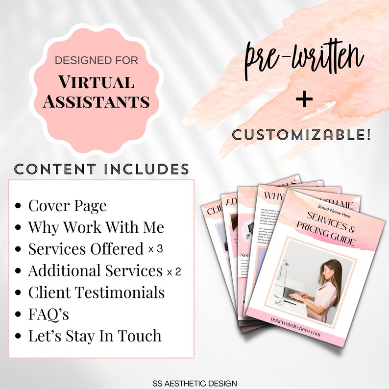 Price List Template Virtual Assistant | Services and Pricing Guide ...