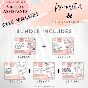 Virtual Assistant Client Onboarding Bundle | Client Welcome Packet ...