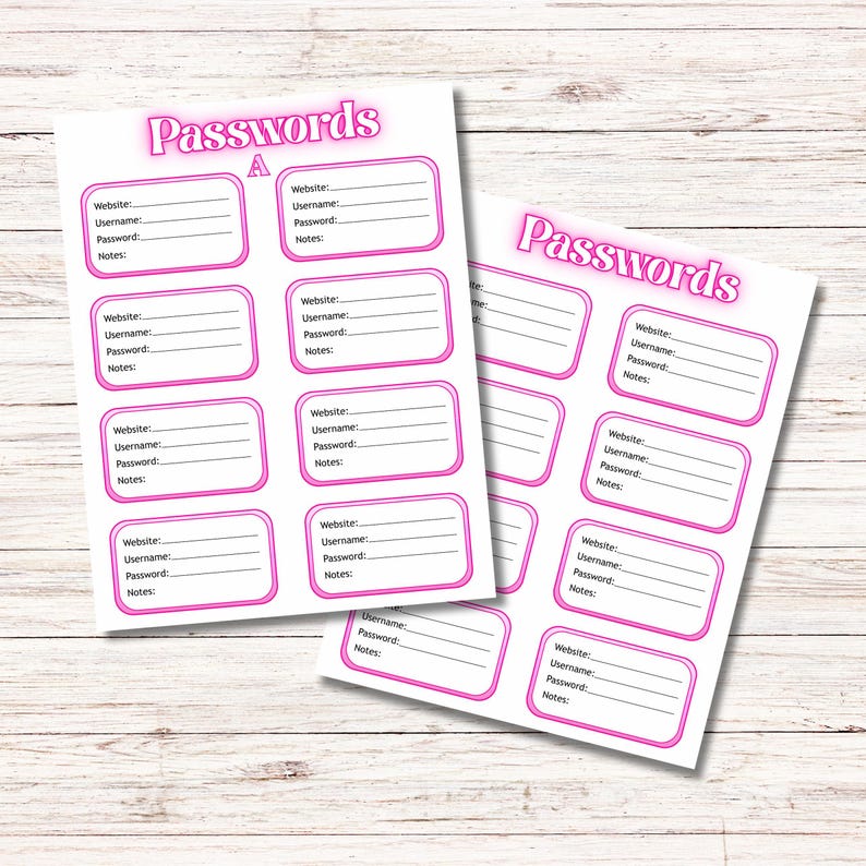 Password Tracker | Password Tracker Template | Password Organizer | Password Book | Digital ...