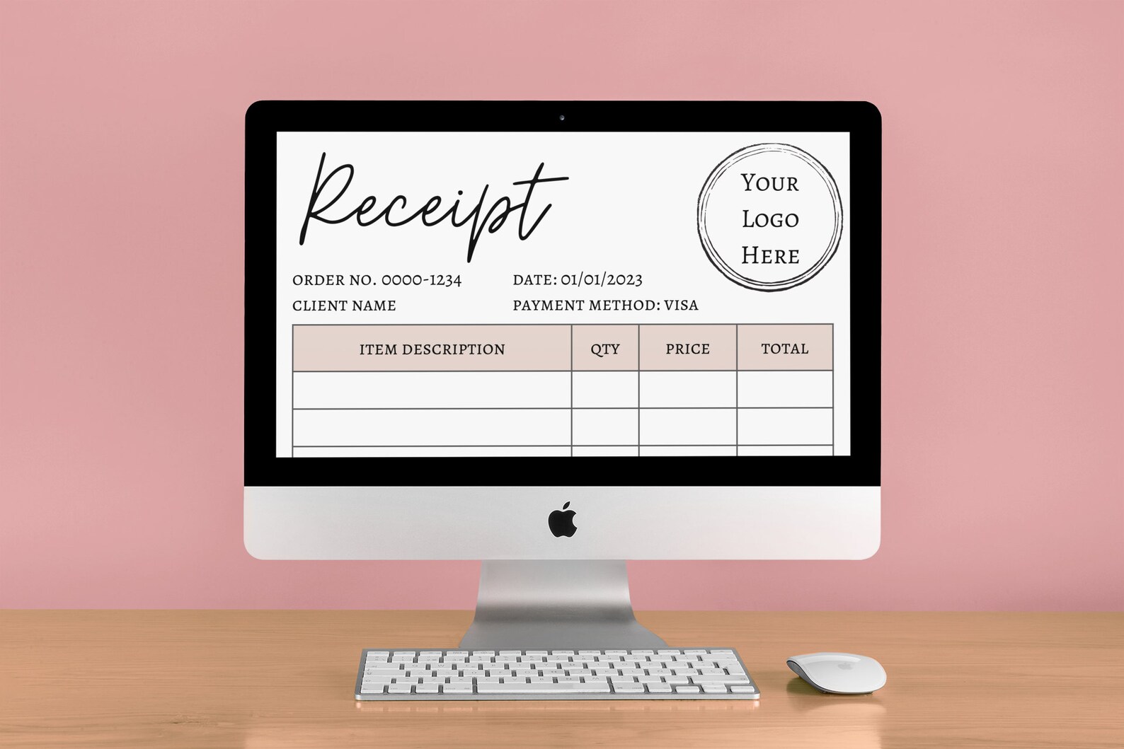 Invoice Template | Receipt Template Canva | Order Form Template | Small ...