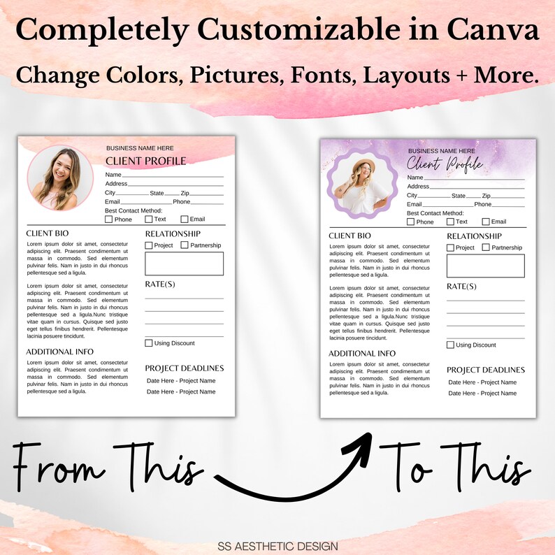 Virtual Assistant Client Profile Package | Client Onboarding | Virtual ...