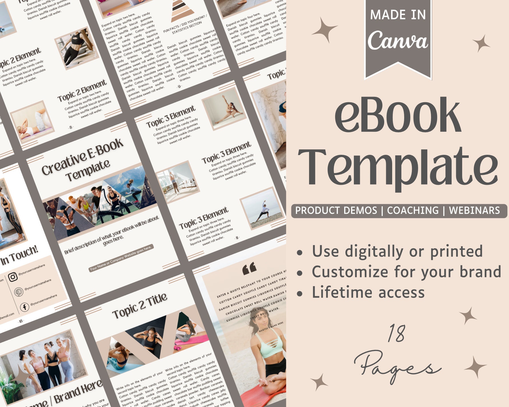 Ebook Template Workbook Template Ebook Template Canva - Etsy