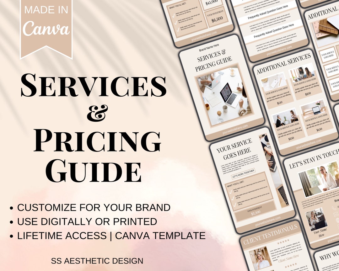 Price List Template | Services and Pricing Guide Template | Business ...