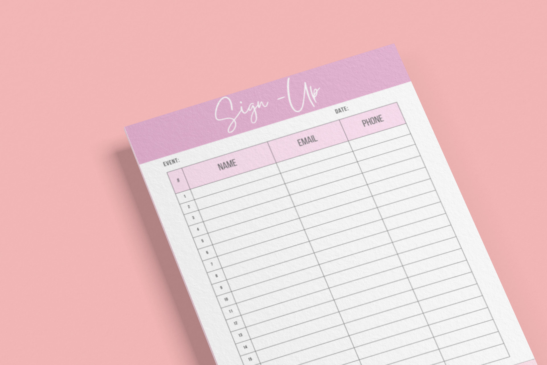 Editable Sign up Sheet. Sign up Sheet Template. Event Sign Up. Canva ...