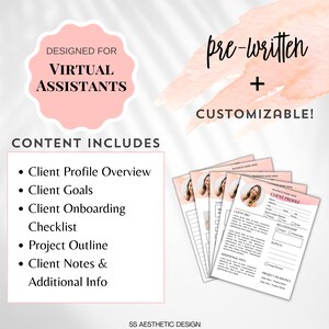 Virtual Assistant Client Profile Package | Client Onboarding | Virtual ...