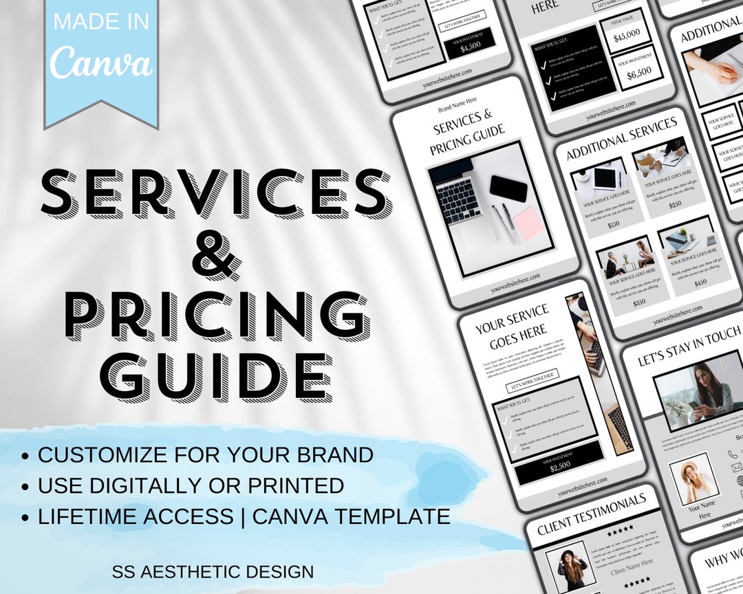 Price List Template | Services and Pricing Guide Template | Business ...