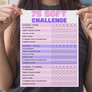 75 Soft Challenge Tracker | 75 Soft Challenge | Weight Loss Tracker ...