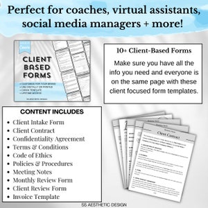 Client Based Business Forms | Virtual Assistant Templates | Client ...