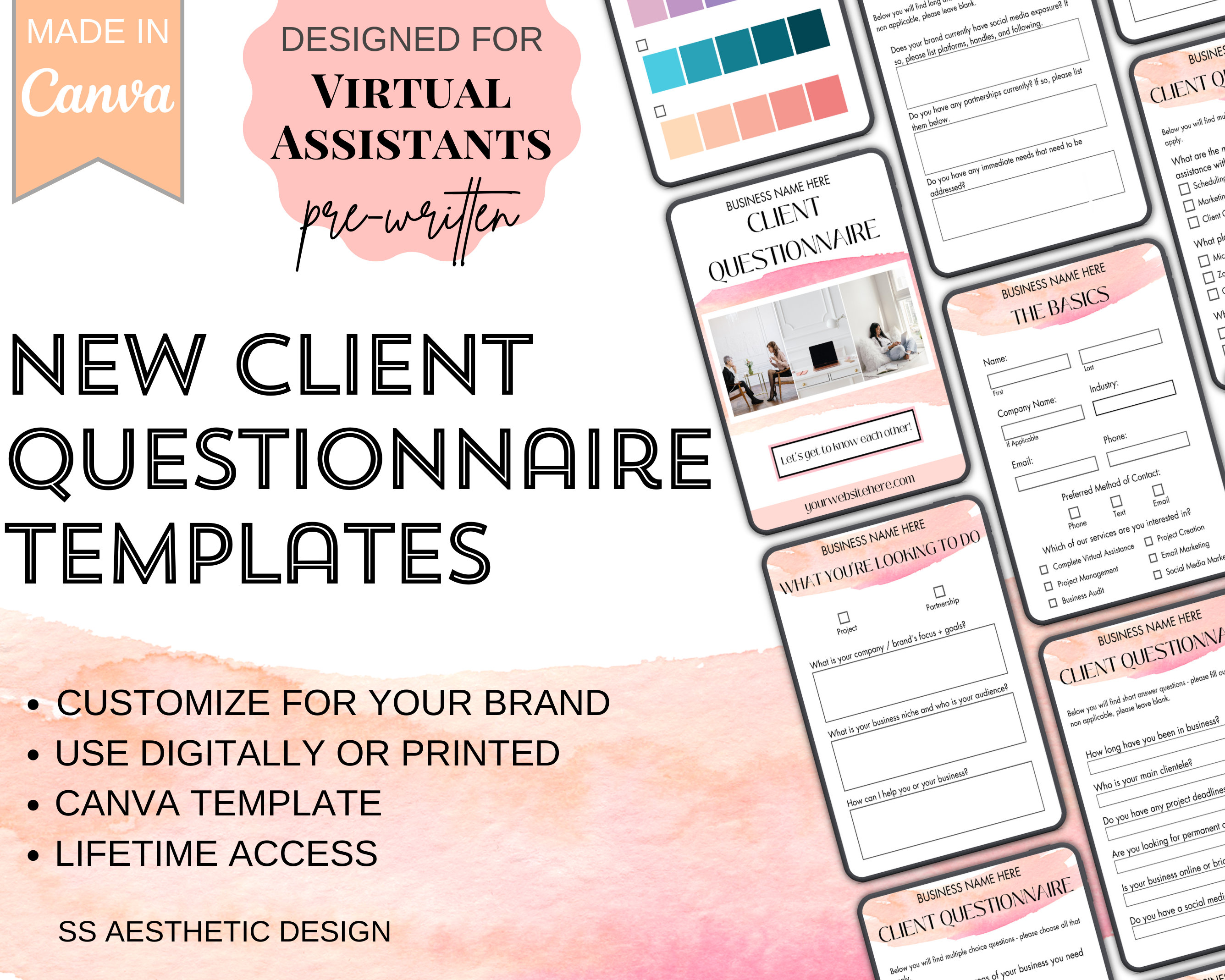 Client Questionnaire for Virtual Assistants | New Client Questionnaire ...
